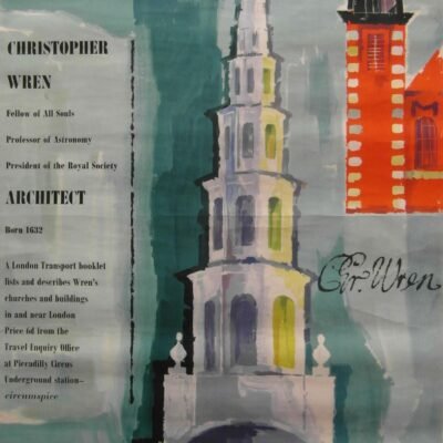 Original 1957 London Underground Poster 'Christopher Wren' by Hans ...