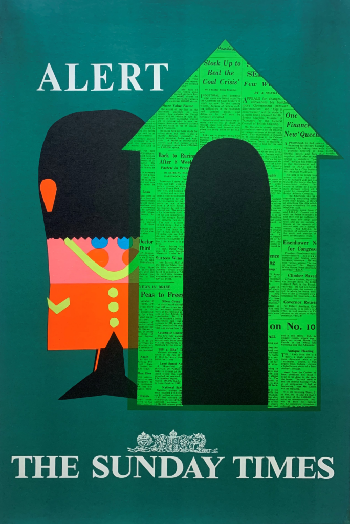 Original 1960 Sunday Times Poster 'Alert' by Patrick Tilley - Iconic ...