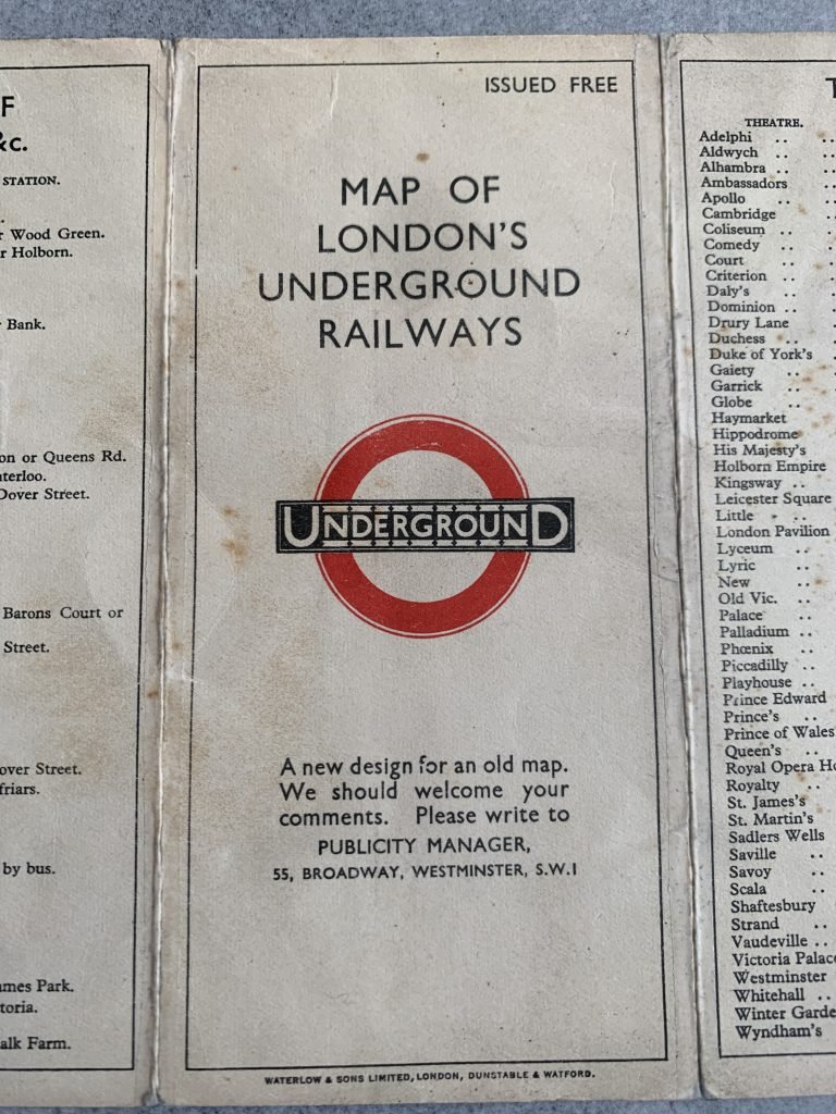 Rare Original 1933 First Edition 750M 1-33 Harry Beck London ...